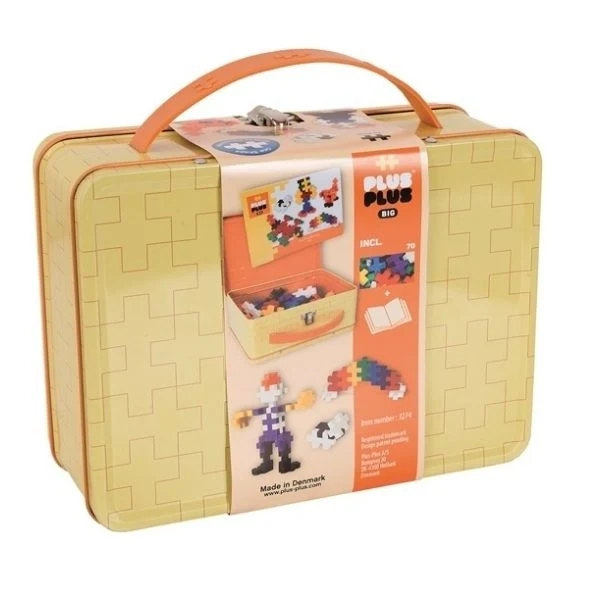 Plus-Plus STORT koffert i metall, Basic Mix, 70 stk. - Kjøp billig her